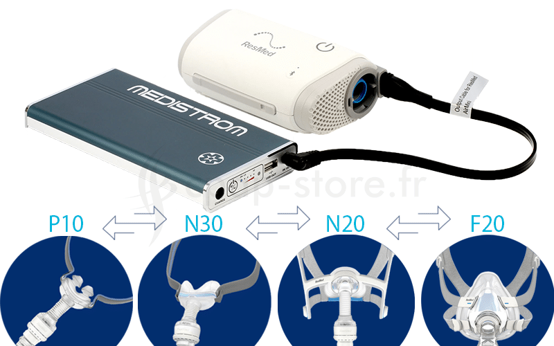 Pack de voyage complet - Airmini + Masque + Batterie | CPAP STORE