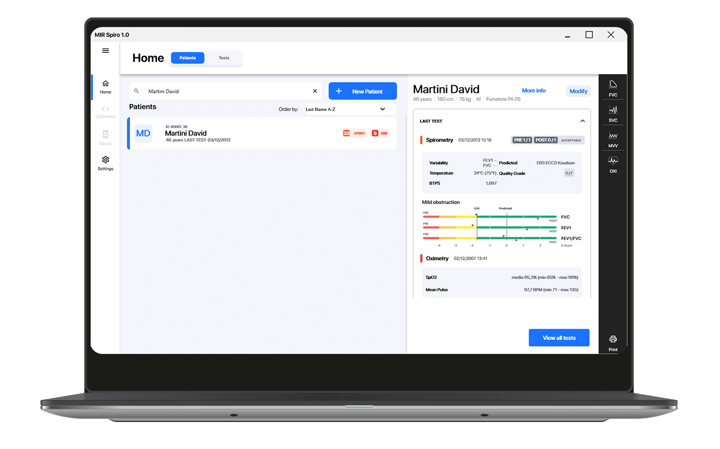 Logiciel MIR Spiro - MIR | CPAP STORE